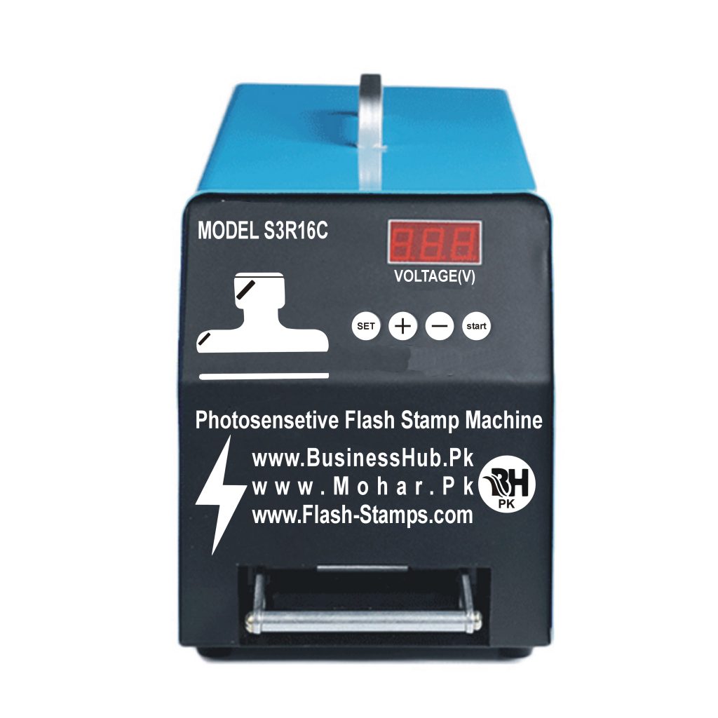 Blue Digital Flash Stamp Machine – BusinessHub.Pk